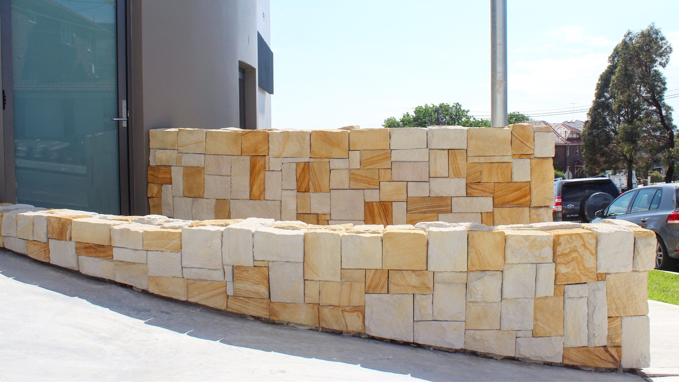 Natural stone wall - Australian Sandstone - Aussietecture® Stone