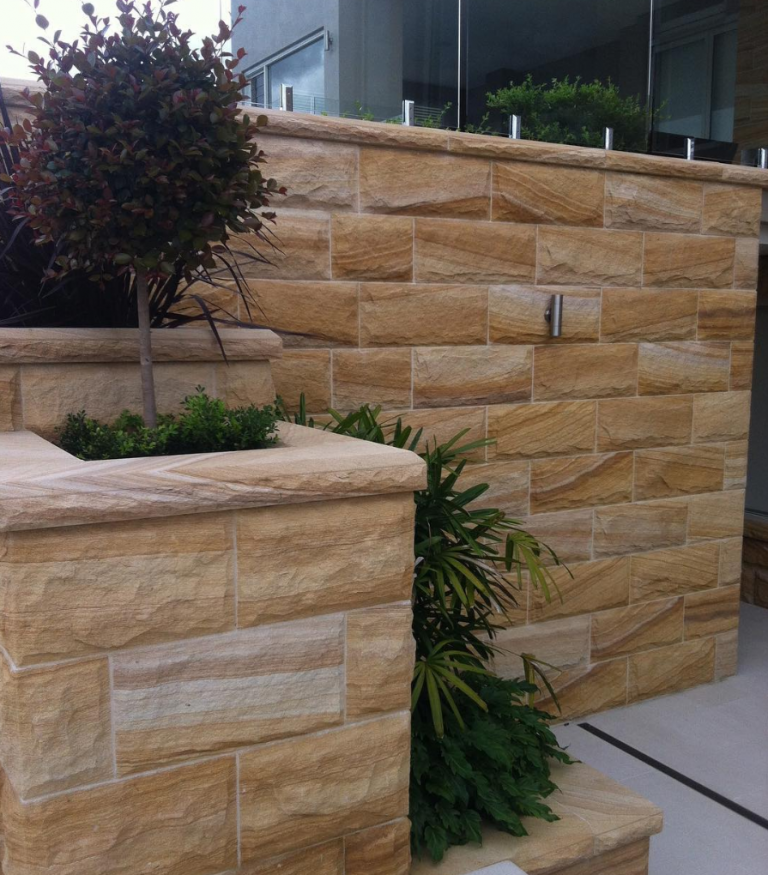 Rockface Sandstone Walls - Australian Sandstone Wall Cladding