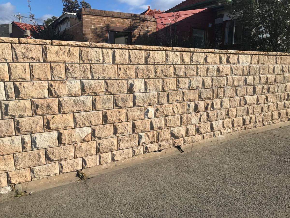 Rockfaced Sandstone Wall Cladding - Australian Sandstone